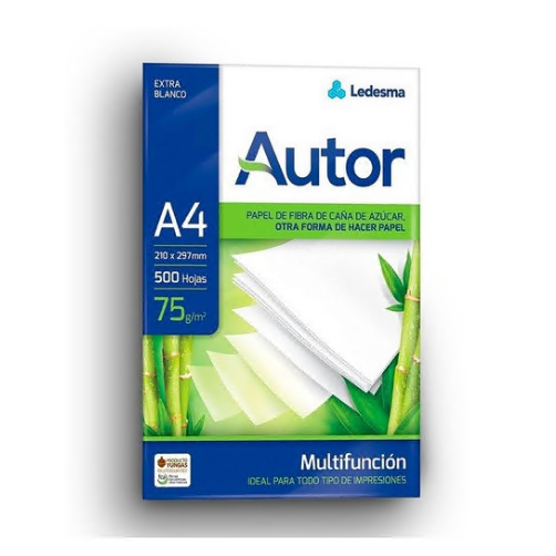 Resma Autor A4 75gr Blanca 500 hojas - Lyris